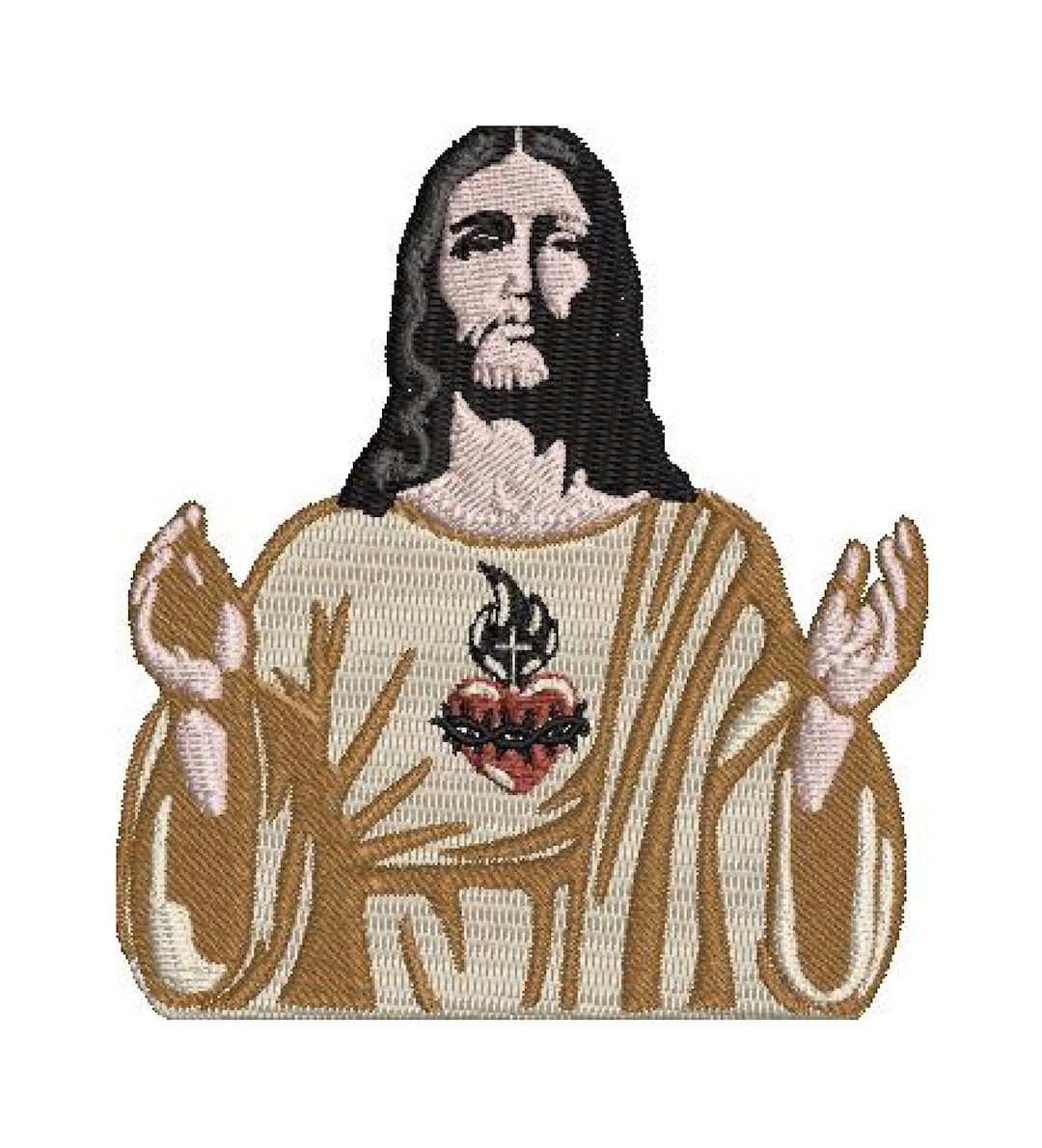 Jesus Embroidery Design Size(s): 4"x4", 4"x5", 5"x5", 5"x6", 6"x7", 7 ...