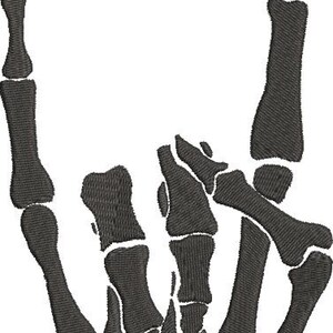 Skeleton Hand Two Fingers 3.9" X 7.7" Embroidery Design & Cut - Etsy