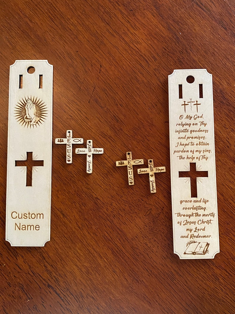 Personalized Religious Bookmark Laser Engraved on Both Sides With the ...