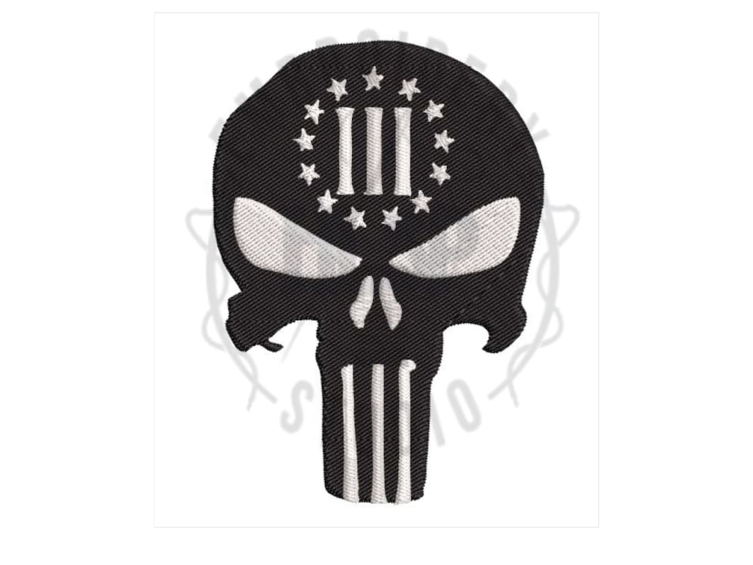 III Punisher Embroidery Design - Etsy