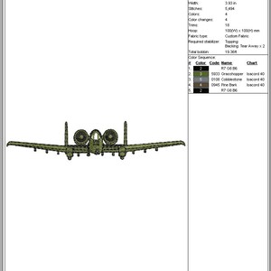 A10 Warthog Embroidery Design Size(s): 4x1", 6x1", and 9x2" - Etsy