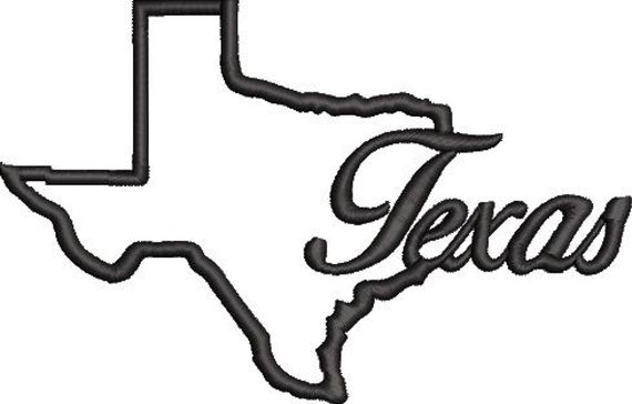Texas Outline With Texas Name Embroidery Design & Cut - Etsy