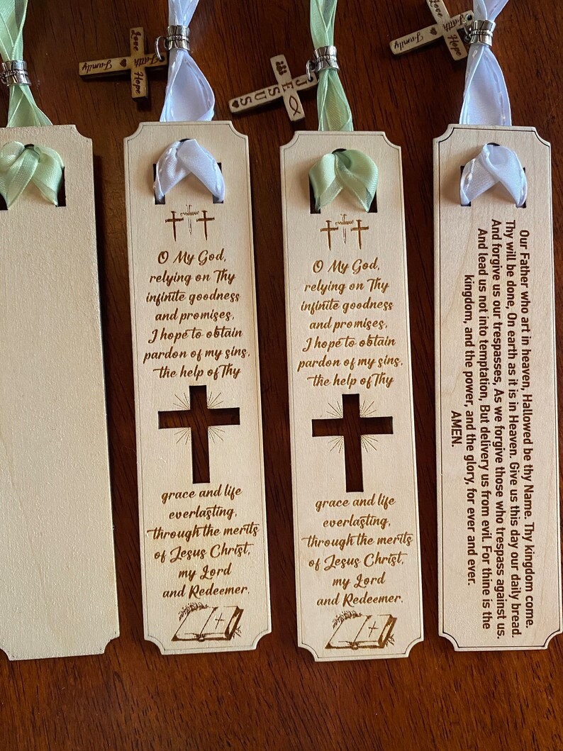Personalized Religious Bookmark Laser Engraved on Both Sides With the ...