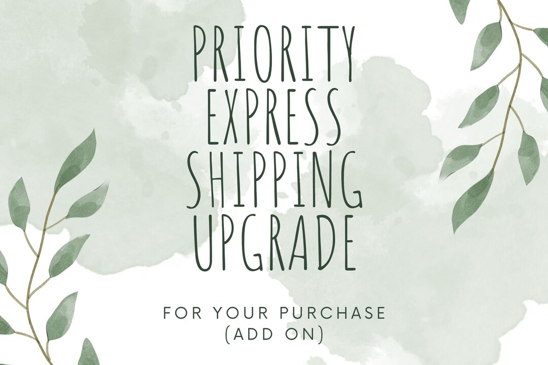 Priority Express Shipping Upgrade - Etsy