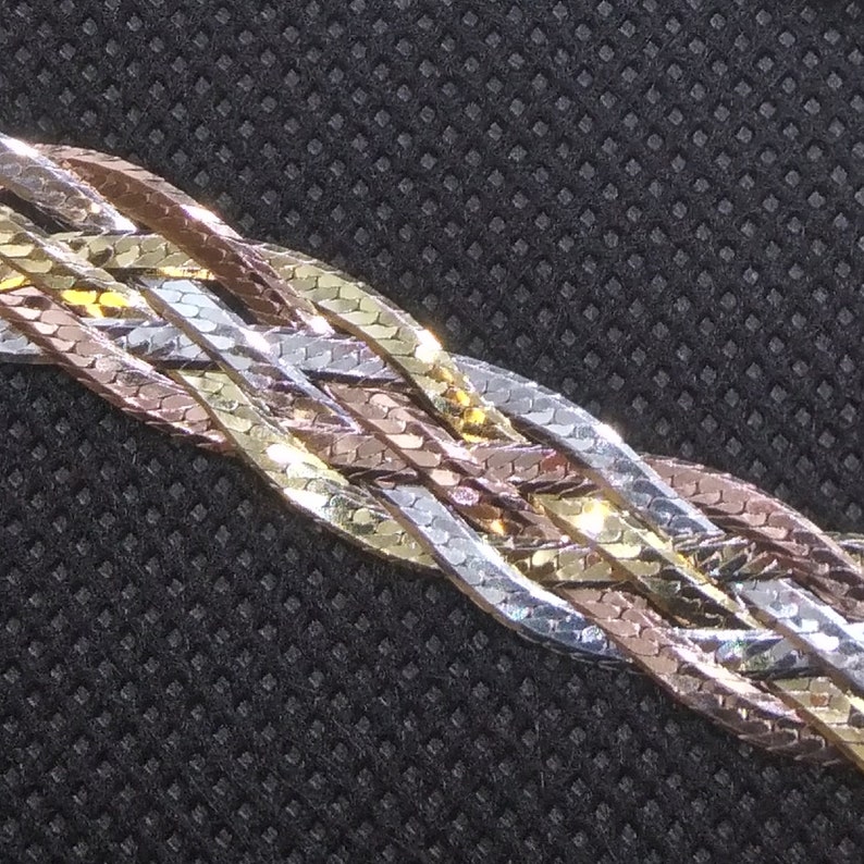 9mm 6 Braid Tri-color Herringbone Chain/bracelet 7-30inch - Etsy