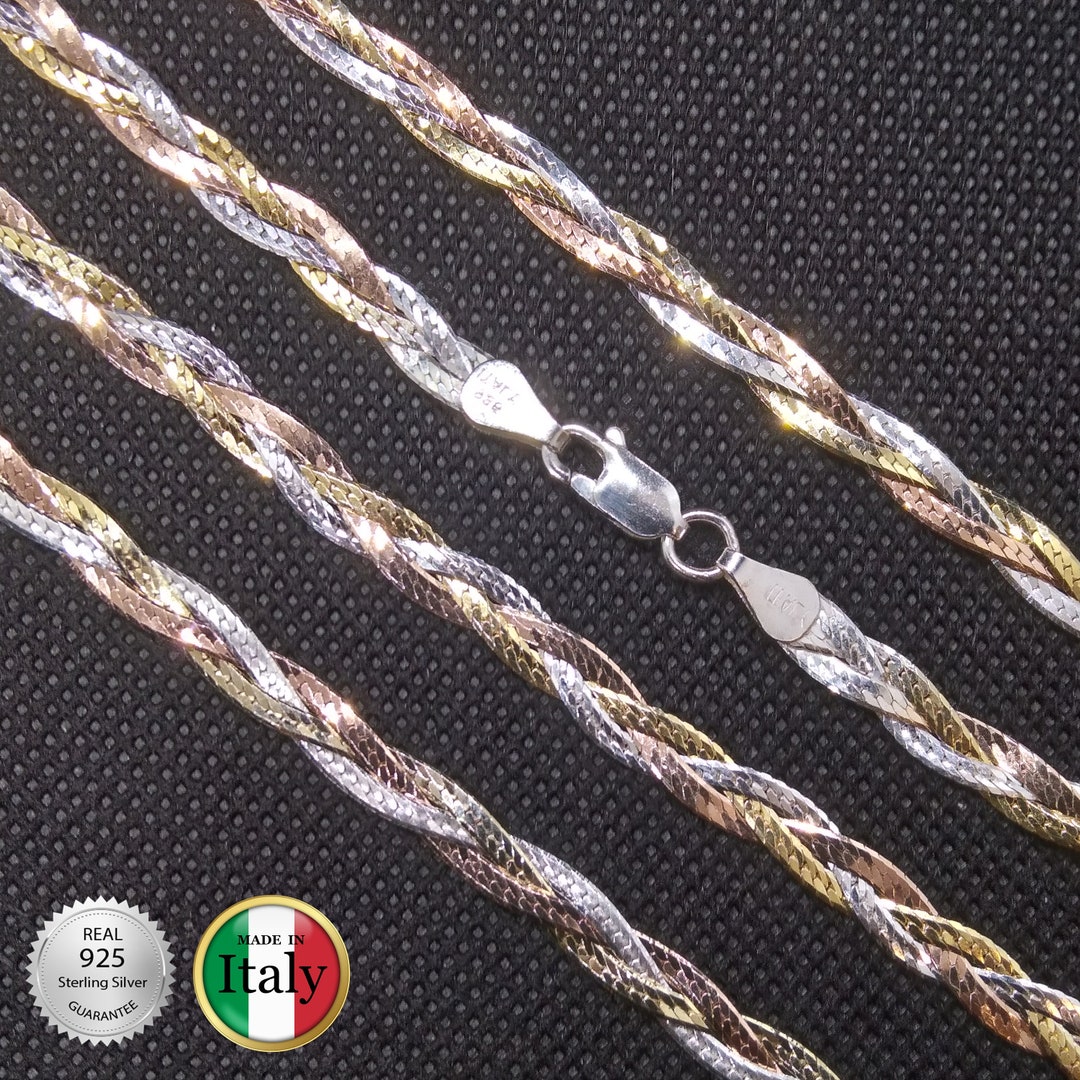 5mm 3 Braid Tri-color Herringbone Chain/bracelet - Etsy