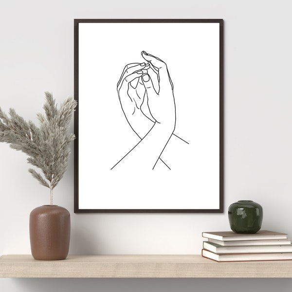Clasped Hands Art - Etsy