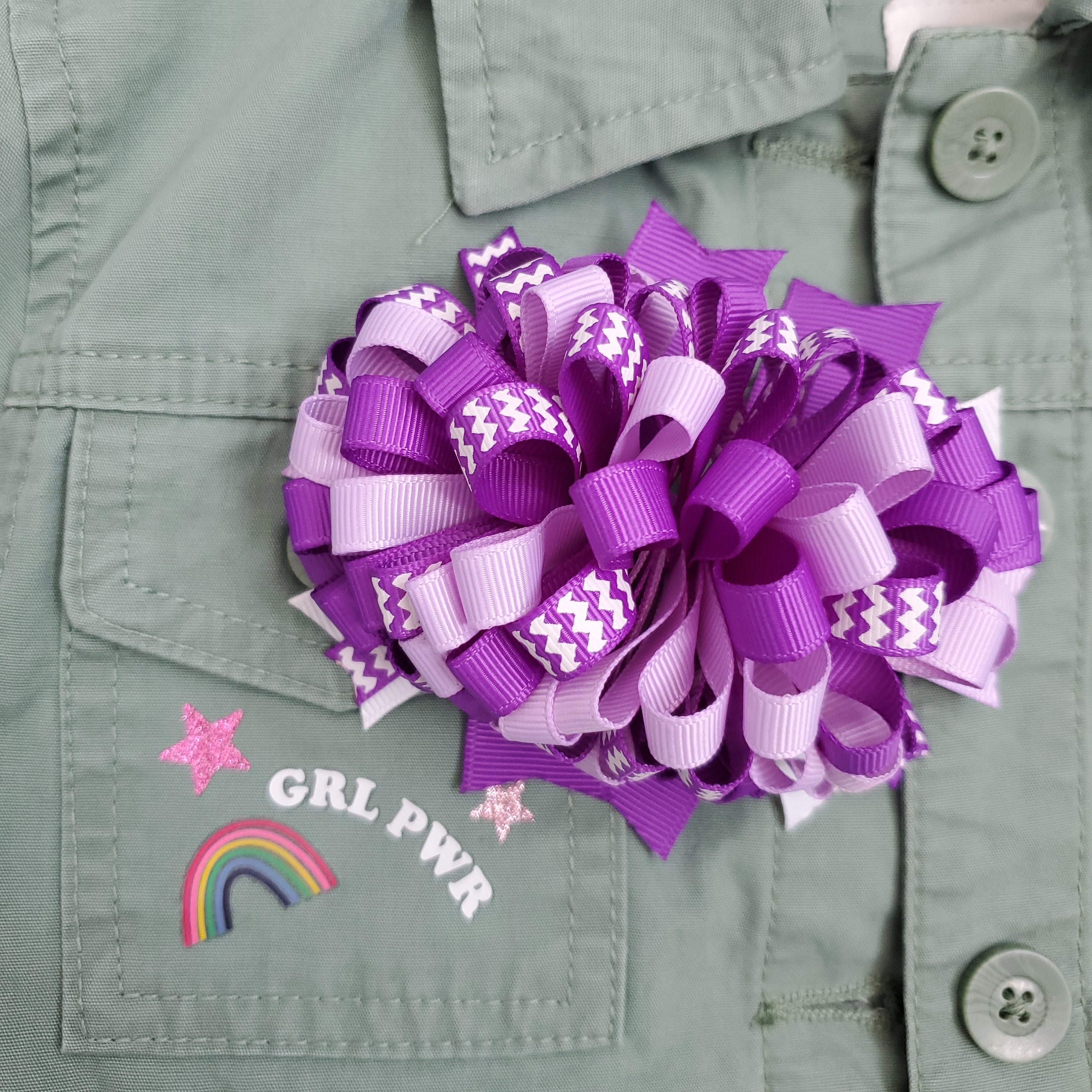 Purple Loopy Pompom Bows Large Loopy Bow, Loopy Pom Pom Pigtails - Etsy