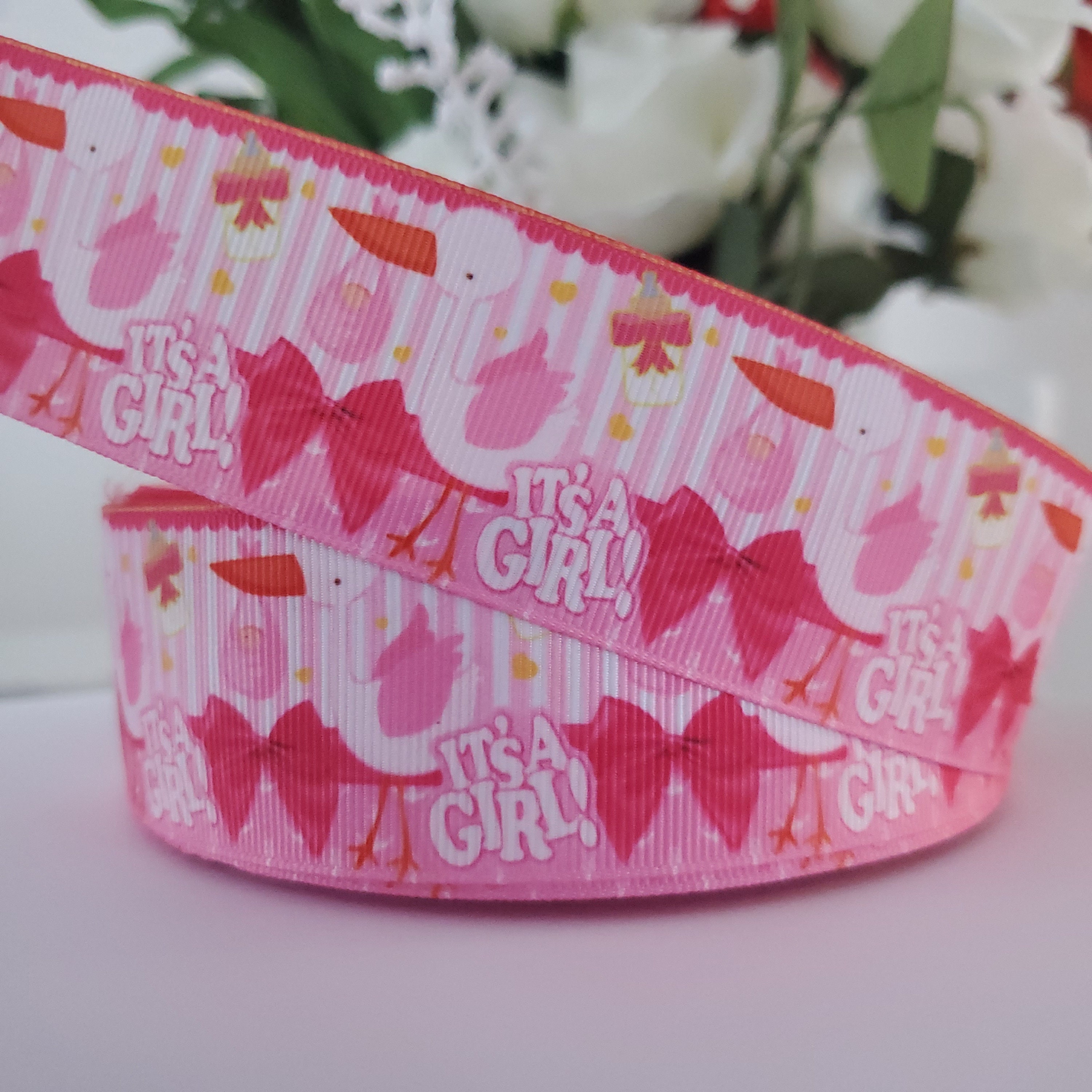 1.5 Its A Boy Girl Grosgrain Ribbon Pink Blue Gender Reveal Ribbon - Etsy
