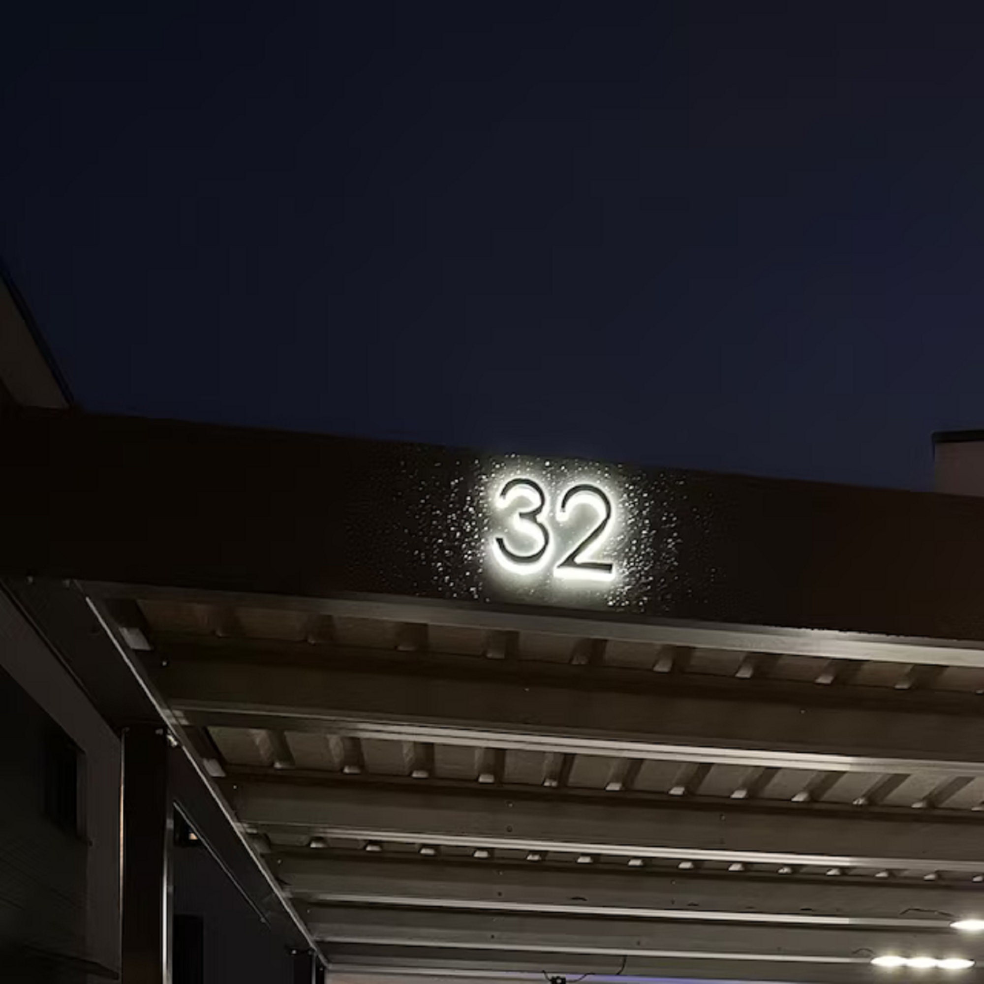 Custom Backlit House Number Sign Modern Metal Hotel Room - Etsy