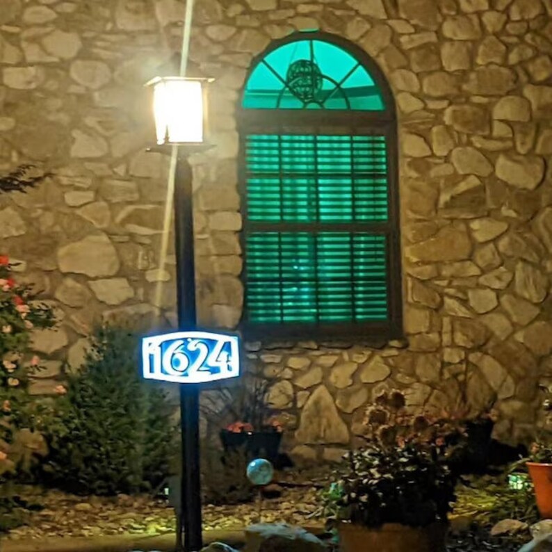 Modern Illuminated Led Address Numbers Floating Backlit House Number ...