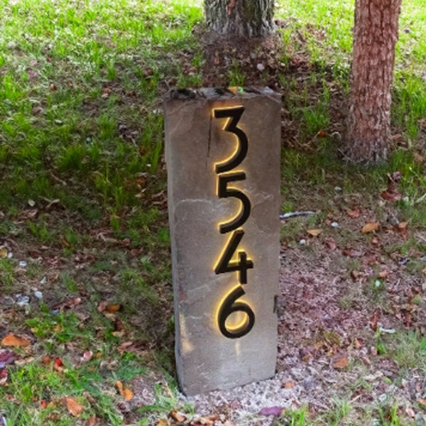 Illuminated Stainless Steel House Numbers - Etsy