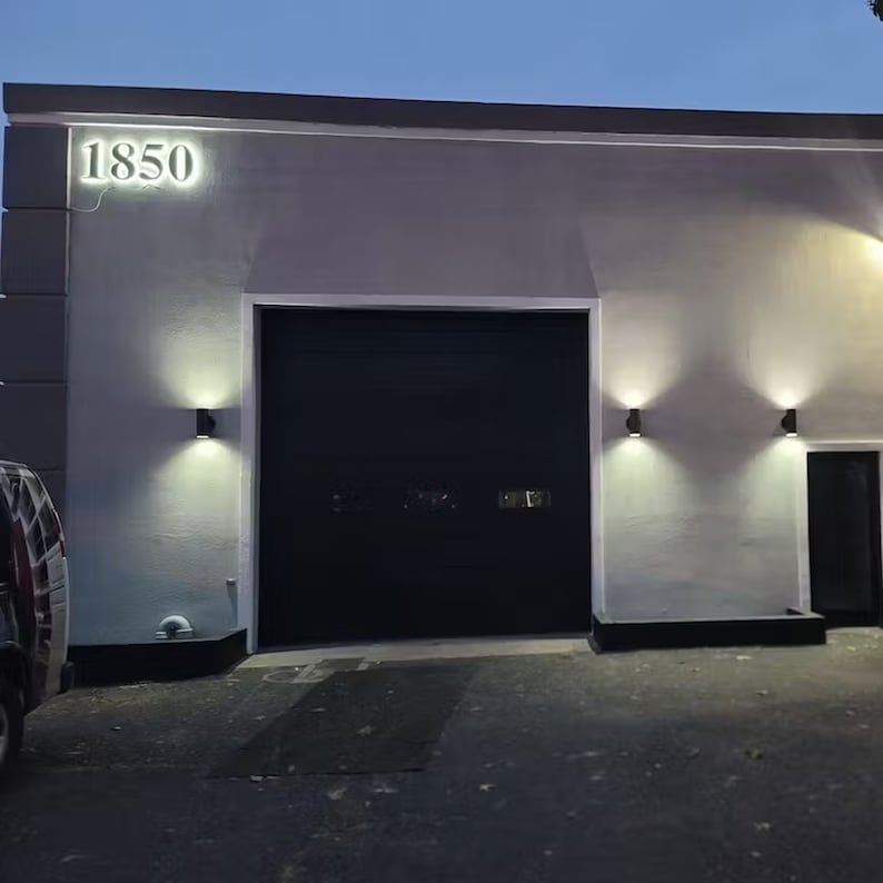 Modern Illuminated Led Address Numbers Floating Backlit House Number ...