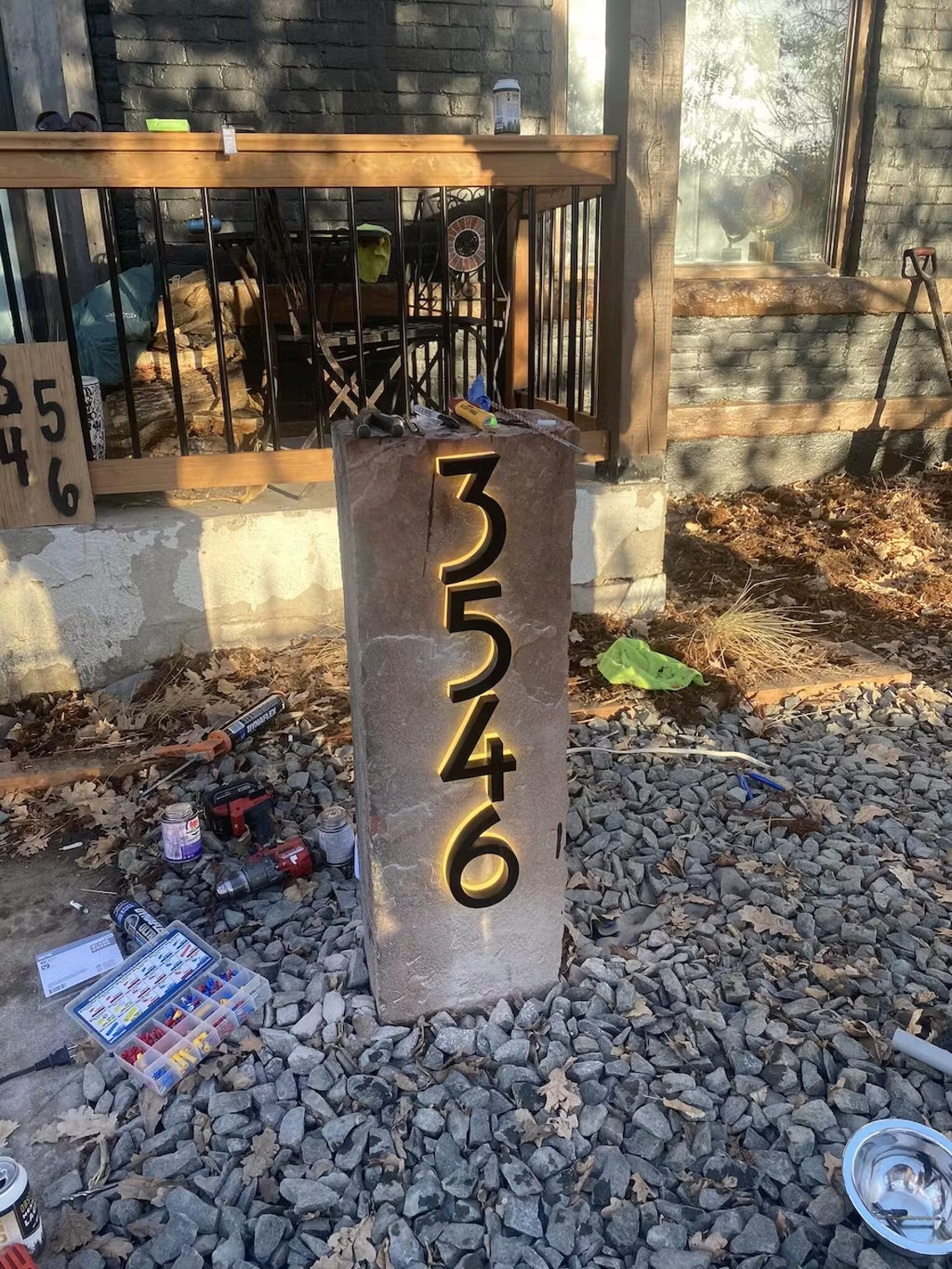 Custom Backlit House Number Sign Modern Metal Hotel Room - Etsy