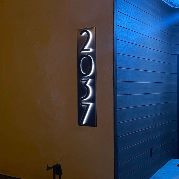 Backlit House Numbers - Etsy Canada