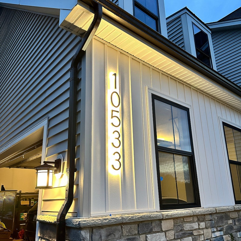Custom Lights up Address Numbers for Every Architectural Style Backlit ...