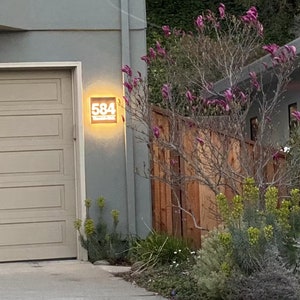 Custom LED House Numbers Sign Modern Light up Address Sign With Street ...