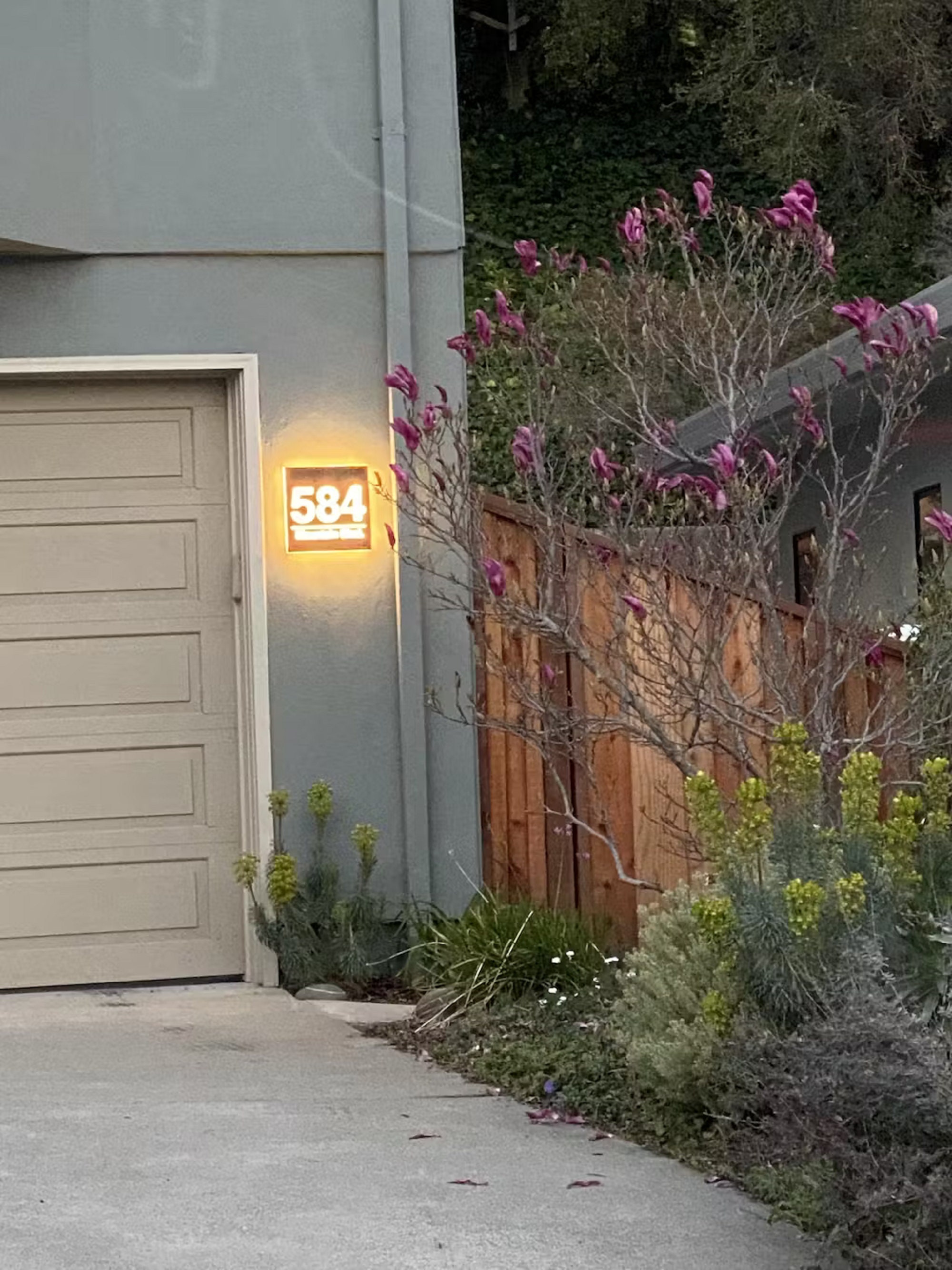 Custom LED House Numbers Sign Modern Light up Address Sign With Street ...