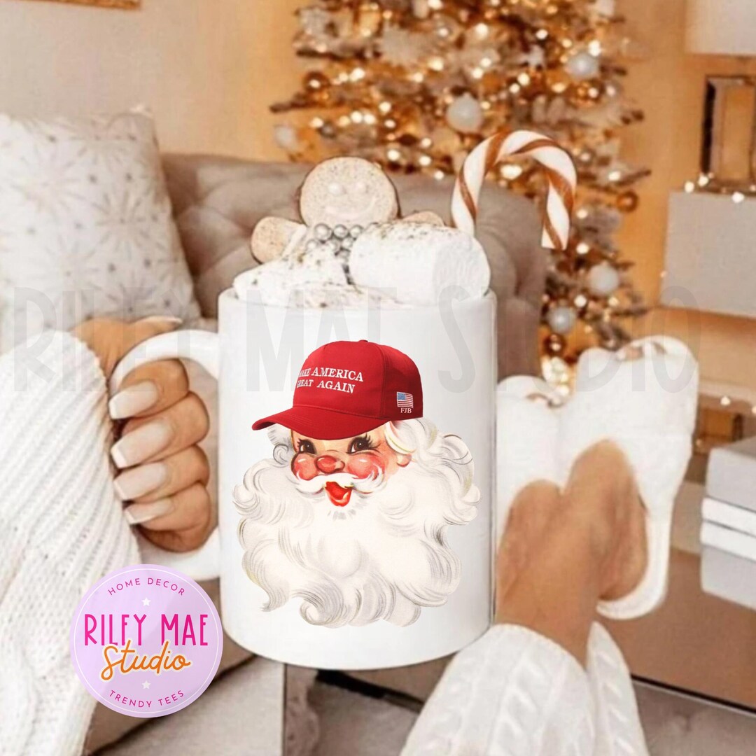 MAGA Santa Mug, Trump Mug Christmas Gift, Trump 2024, Keep Christ in ...