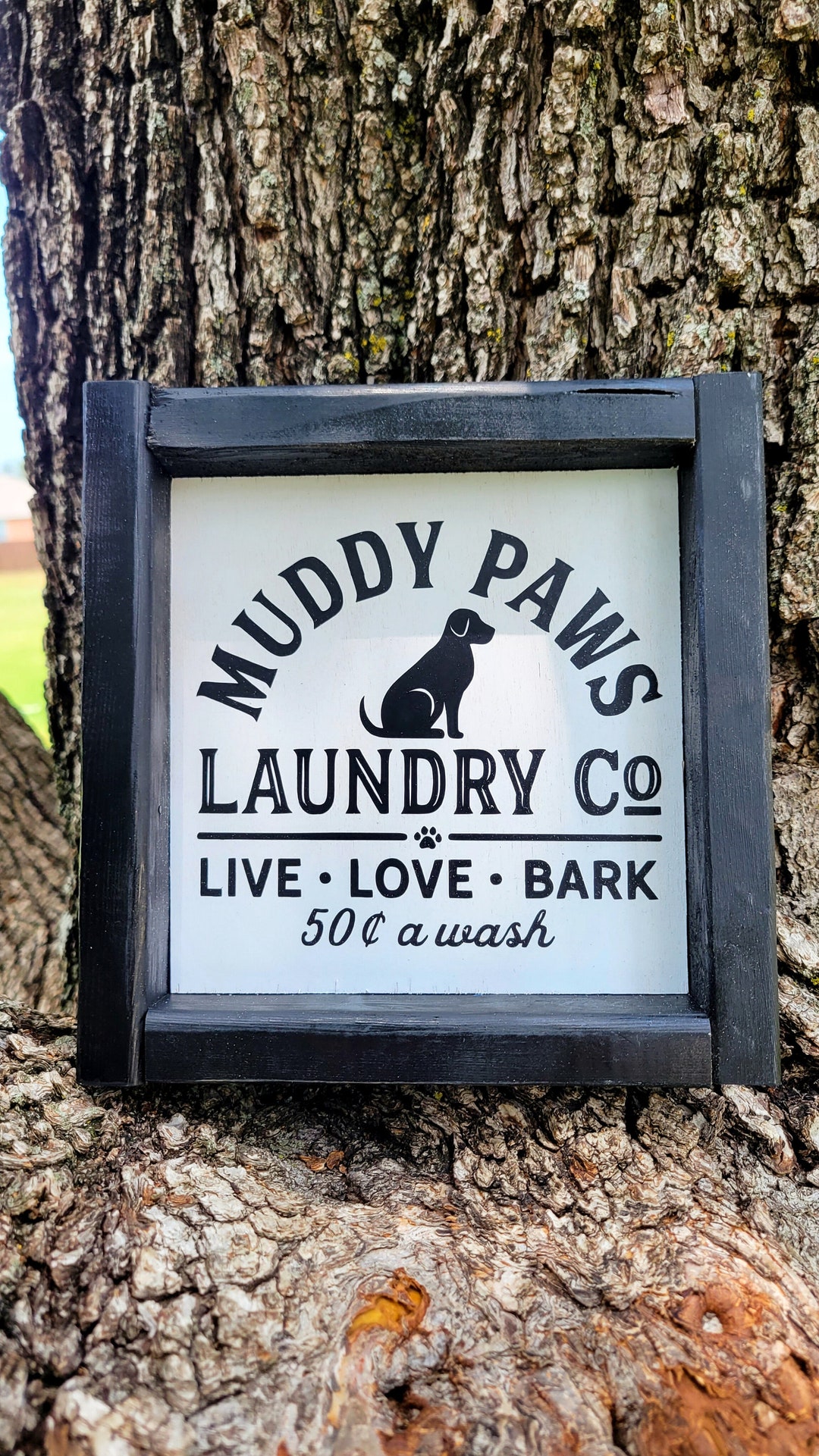 Muddy Paws Laundry Co. Wood Sign, Laundry Room Sign, Farmhouse Laundry ...
