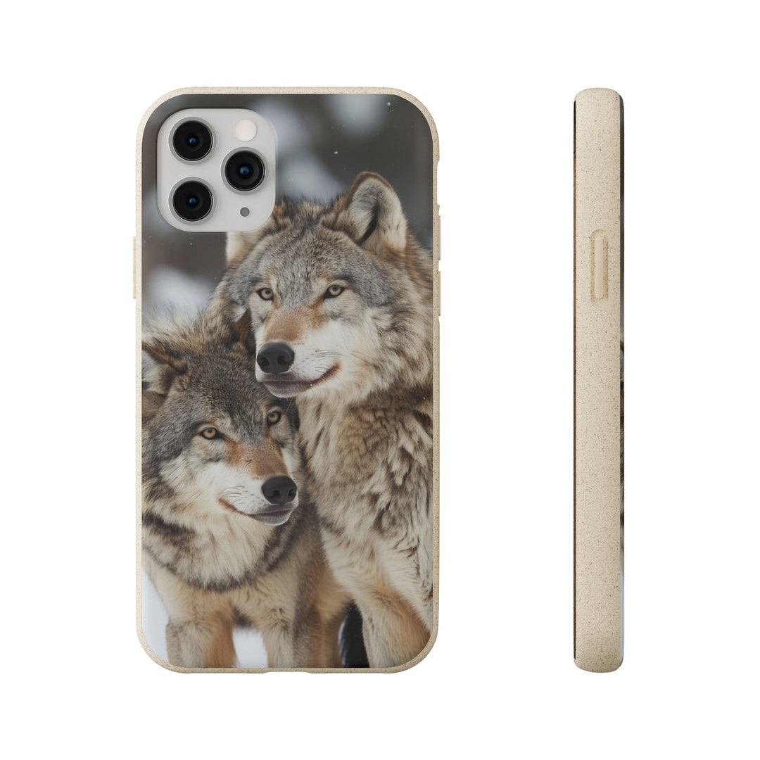 Wolf Phone Case: Eco Friendly Biodegradable, Wireless Charging - Etsy