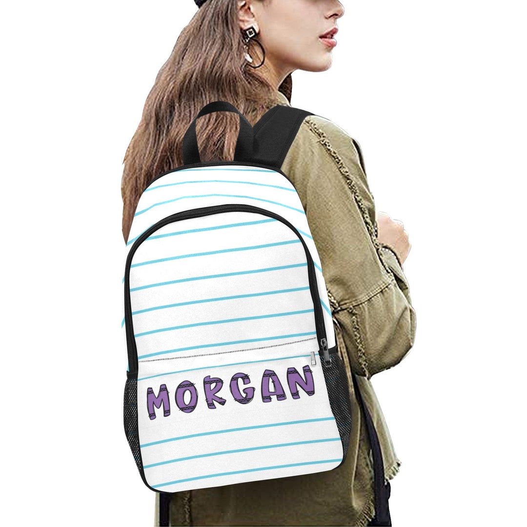 Personalized Lined Paper Backpack Cute School Backpack for Kids - Etsy