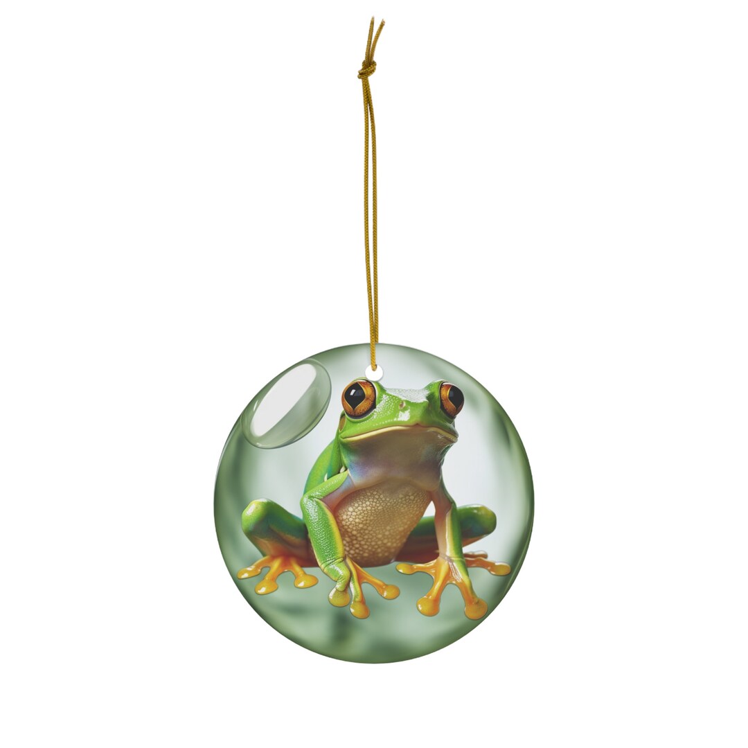 Tree Frog Ceramic Christmas Ornament: Whimsical Holiday Decor - Etsy