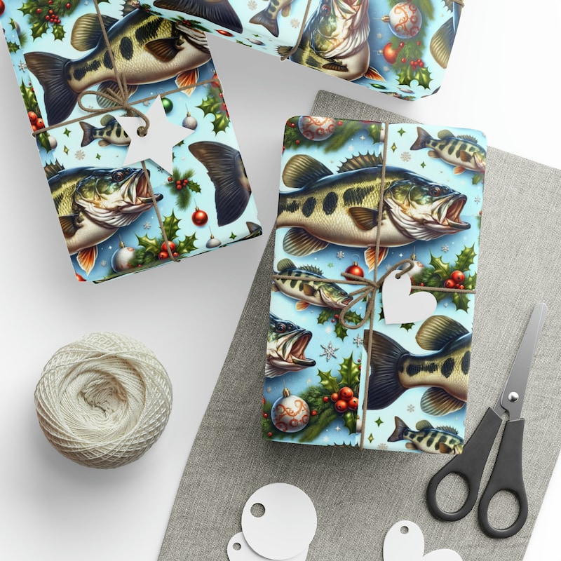 Bass Fish Wrapping Paper - Etsy