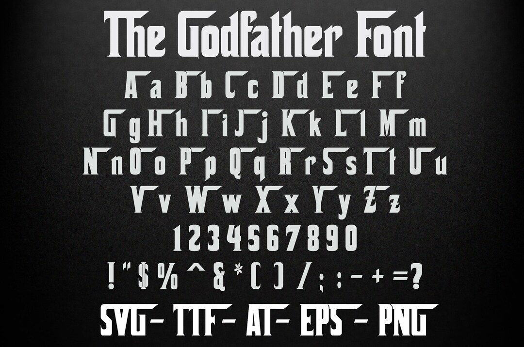 Mafia The Godfather Font Includes TTF SVG EPS Png and Adobe - Etsy México