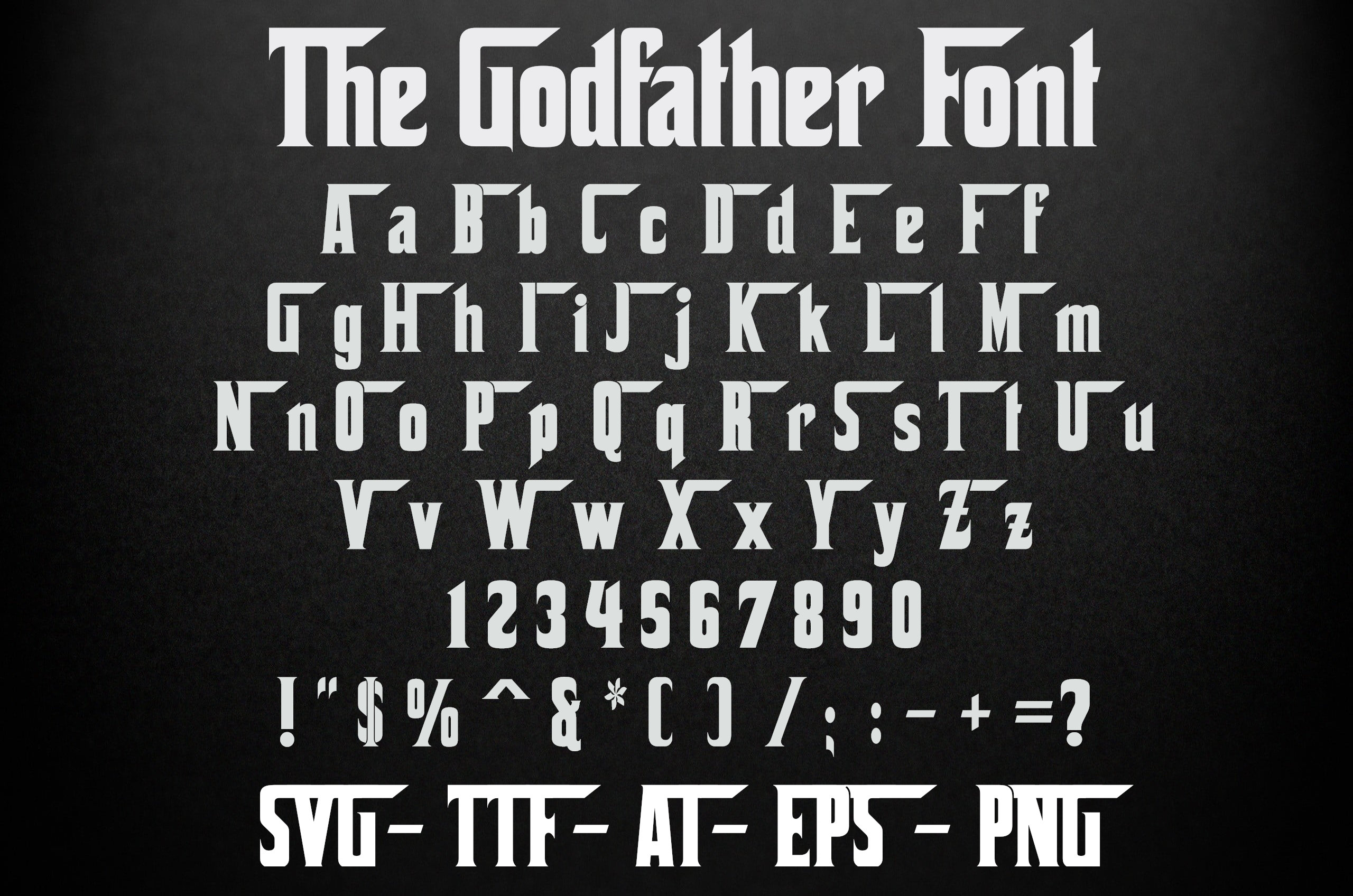 Mafia The Godfather Font Includes TTF SVG EPS Png and Adobe - Etsy México