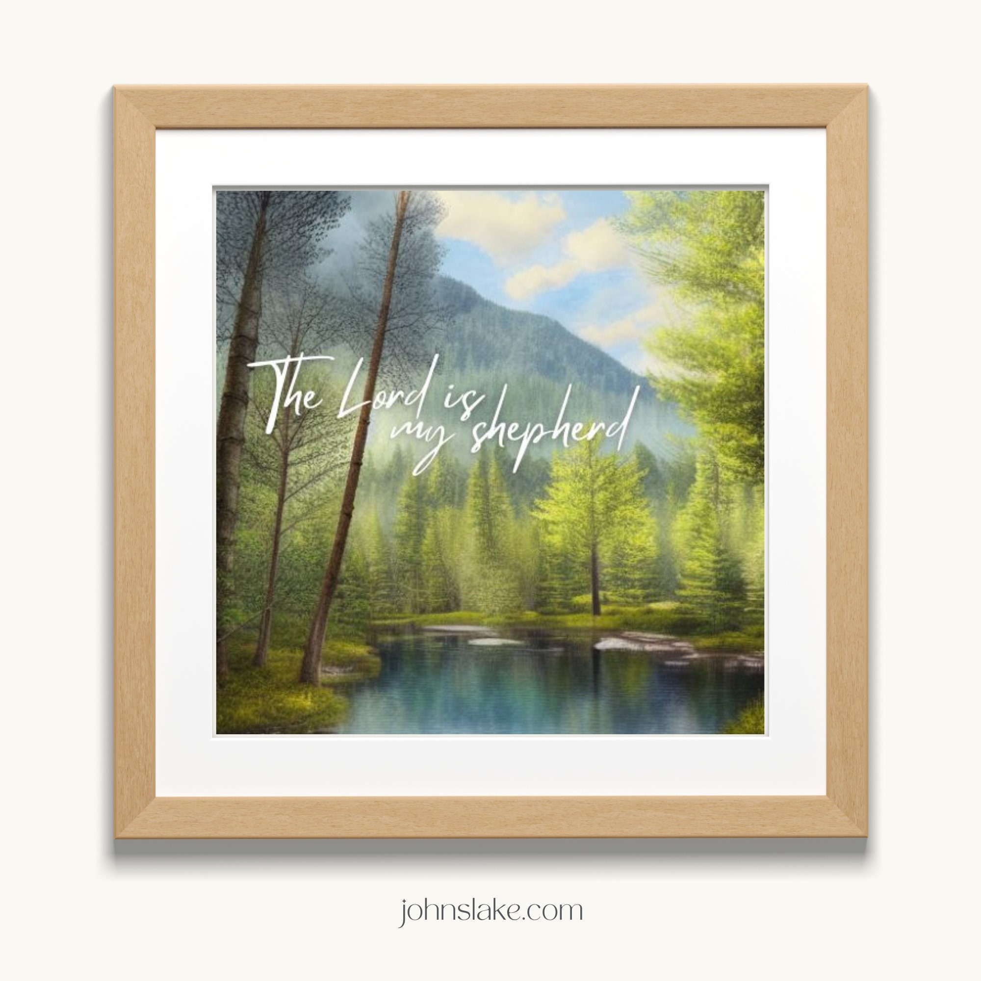 Psalm 23 Bible Verse, Psalm 23 Forest River, the Lord is My Shepherd ...