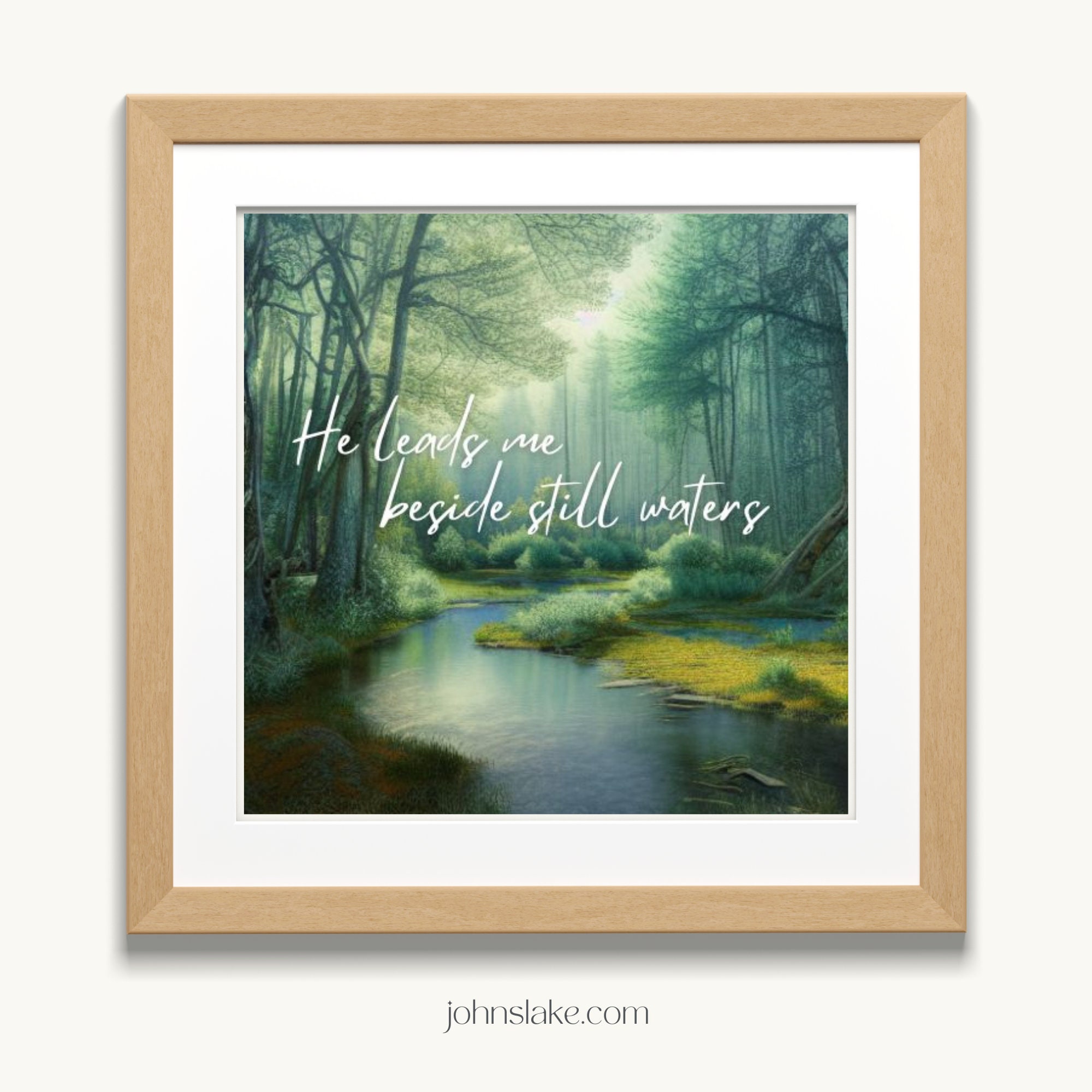 Psalm 23 Bible Verse, Psalm 23 Forest River, the Lord is My Shepherd ...