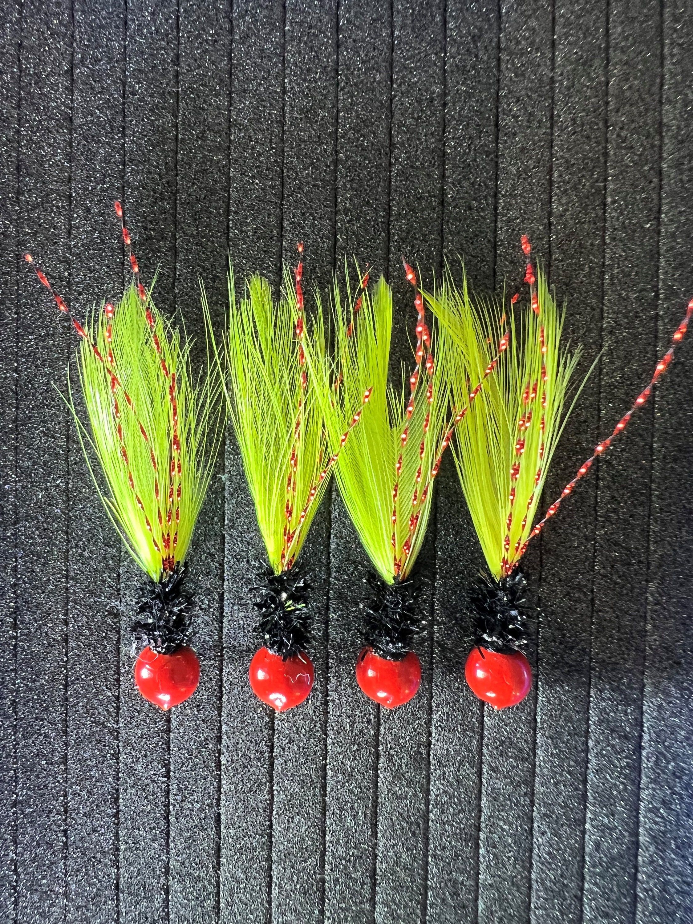 Red Hot Feather Jig, 4 Pack - Etsy