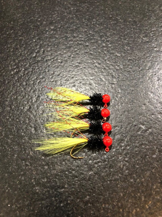 Red Hot Feather Jig 4 Pack | Etsy