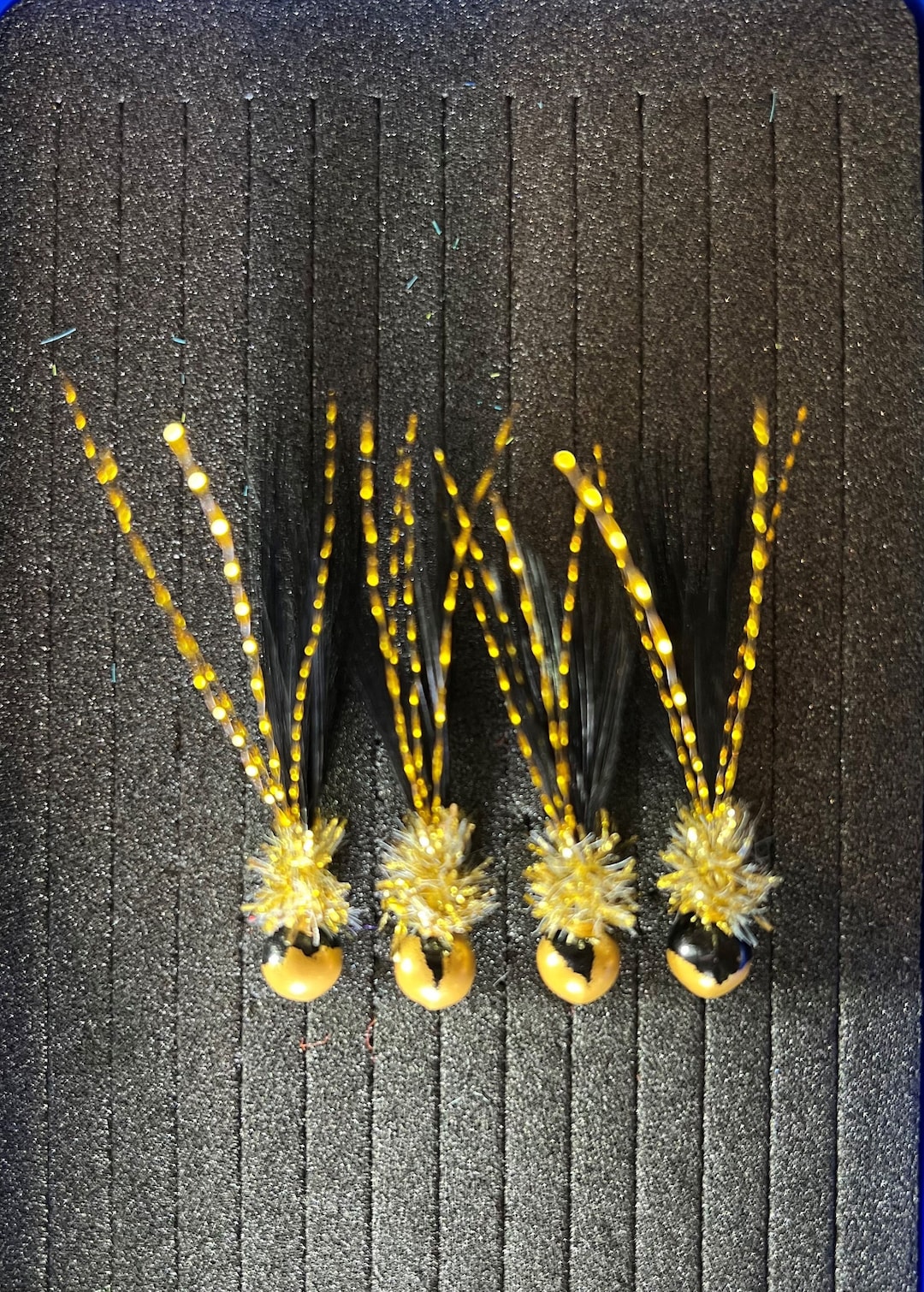 Bumble Bee Feather Jig, 4 Pack - Etsy