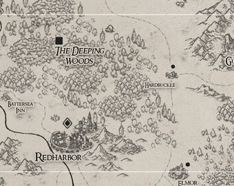 Minnesota Map Hand Drawn Fantasy Map for Home Decor - Etsy