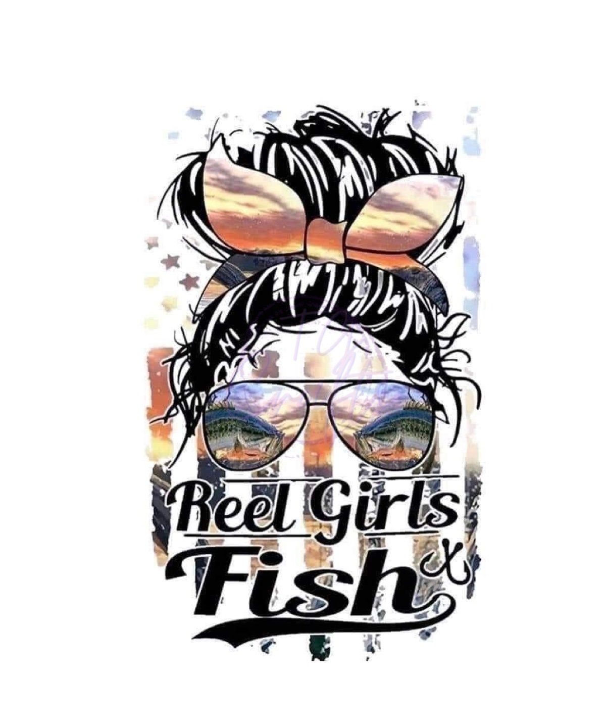 READY TO PRESS Sublimation Print- Reel Girls Fish - Etsy