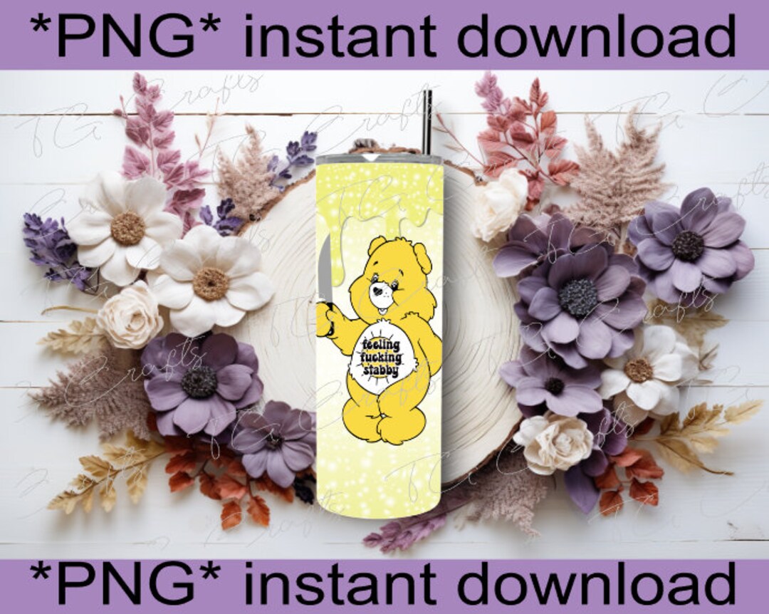 Png Digital File Instant Download 20z Tumbler Wrap Png Swear Bear ...