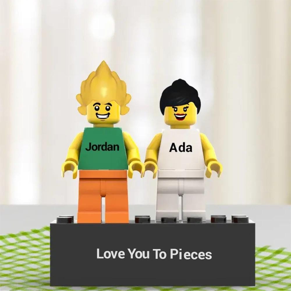 Custom Couple Minifig Personalized Minifig With Engraved Base and ...