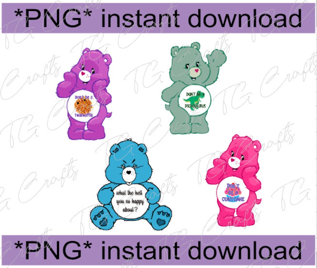 Png Digital File Instant Download Swear Bear Bundle 4 Png's - Etsy