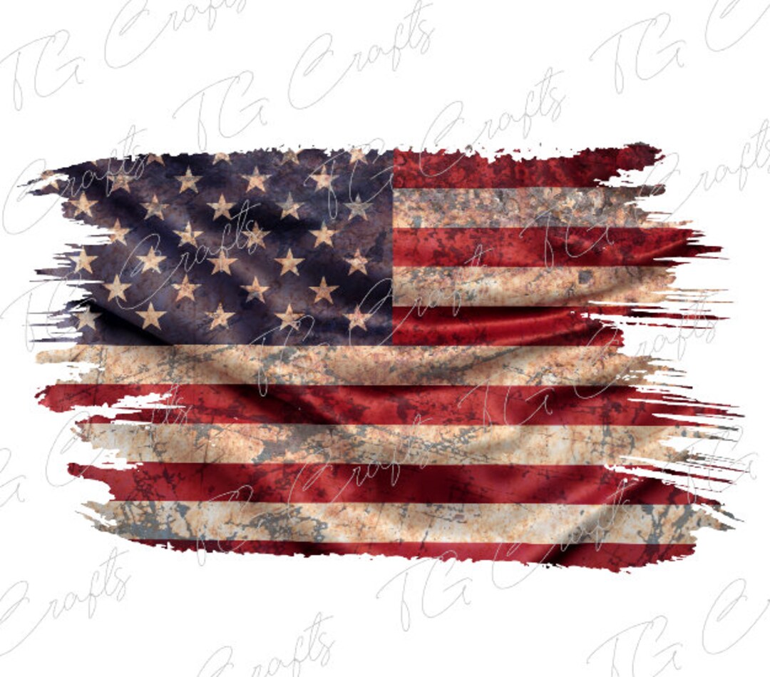 READY TO PRESS Sublimation Transfer - Distressed Flag - Etsy