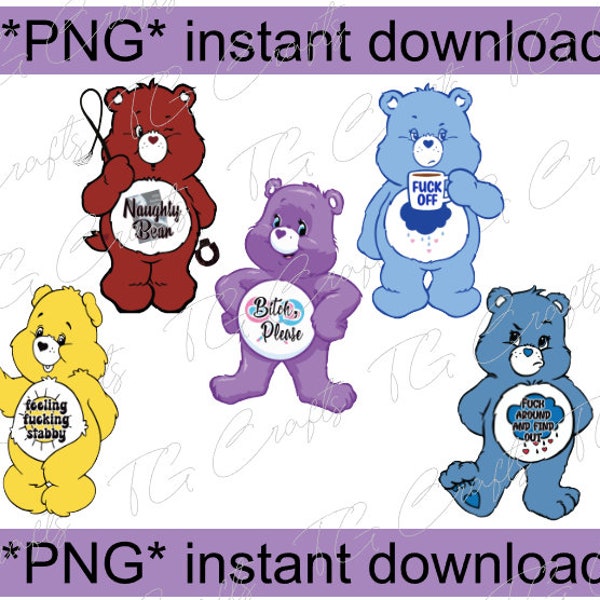 Swear Bear Png - Etsy