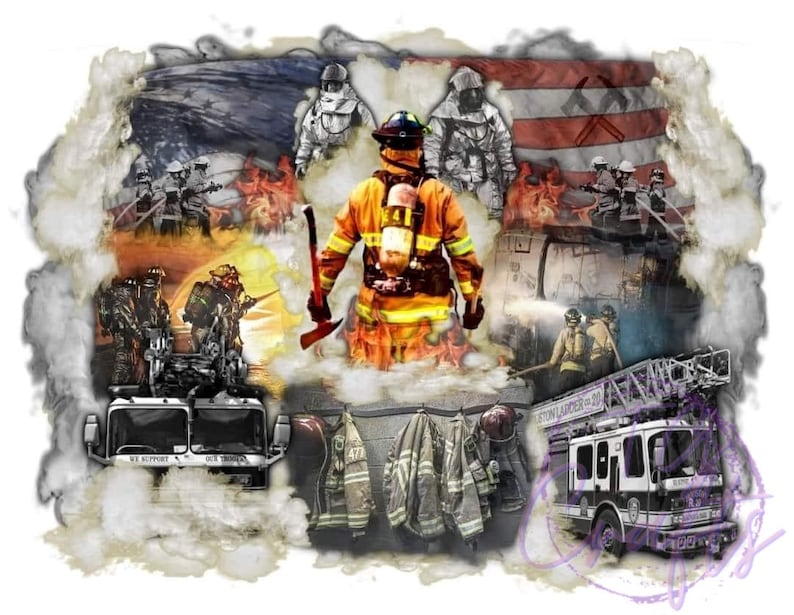READY TO PRESS Sublimation Print - Firefighter - Etsy