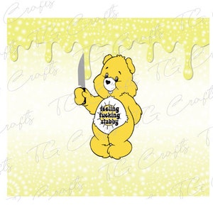 Png Digital File Instant Download 20z Tumbler Wrap Png Swear Bear ...