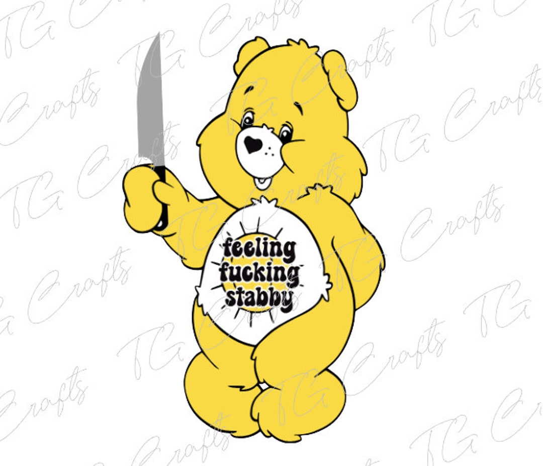 READY TO PRESS Sublimation Print- Swear Bear Feeling F*cking Stabby - Etsy