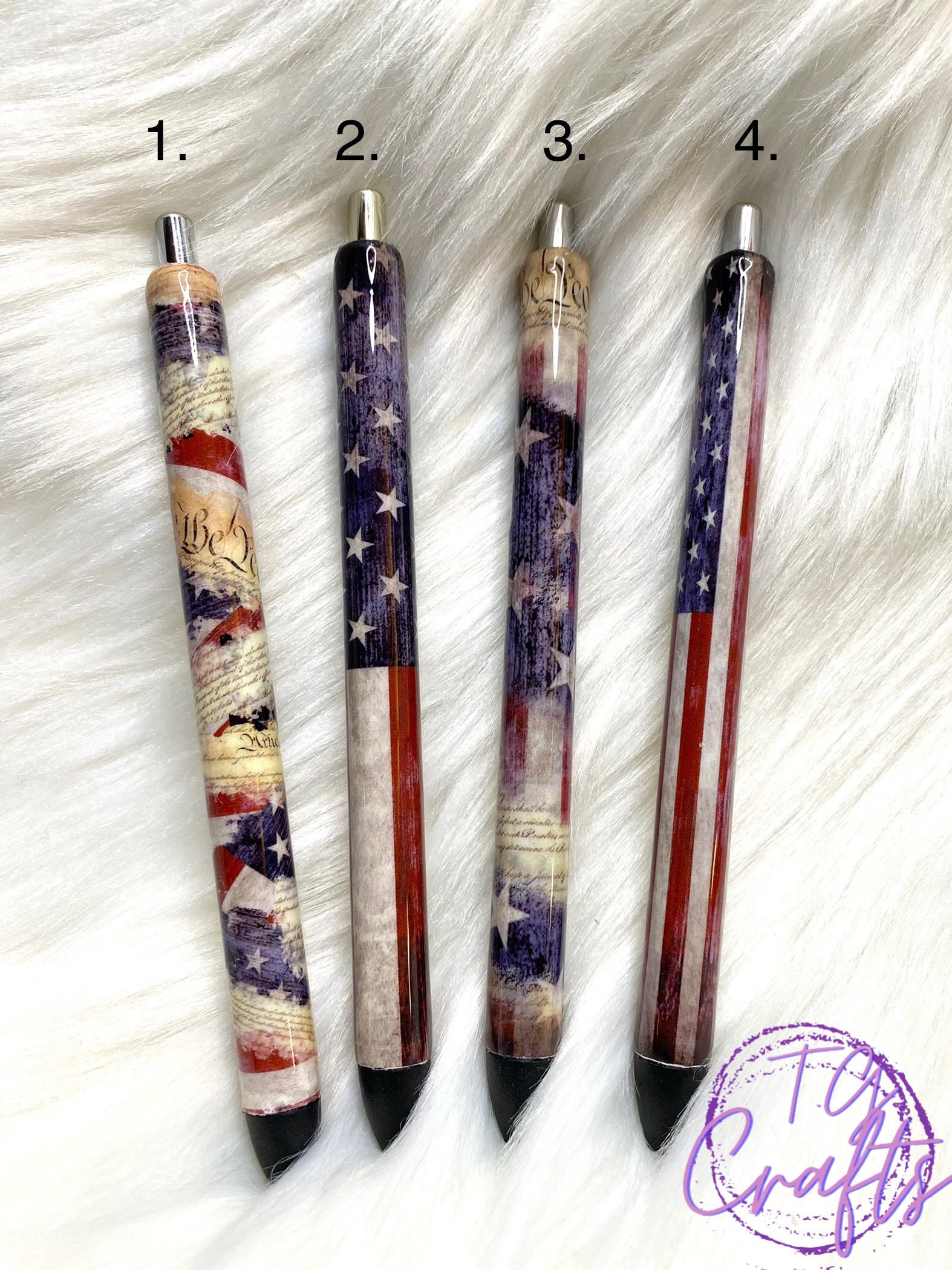 Refill Included Distressed Patriotic Pens | Etsy