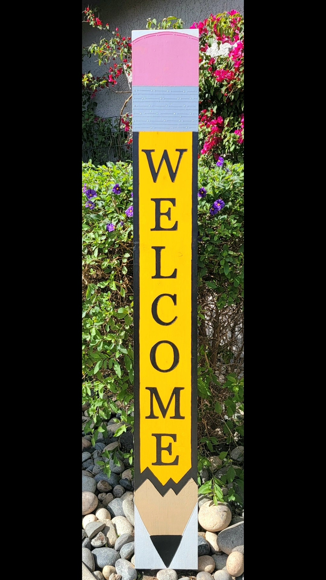 Pencil Welcome Porch Sign/ Teacher Welcome Porch Sign/ School Welcome ...