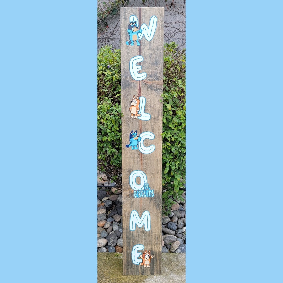 Blue Dog Heeler Porch Sign/leaner - Etsy