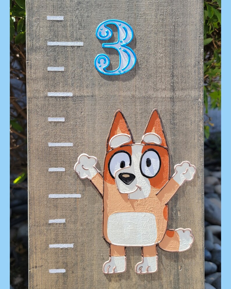 Bluey Dog Growth Chart Porch Sign/leaner - Etsy