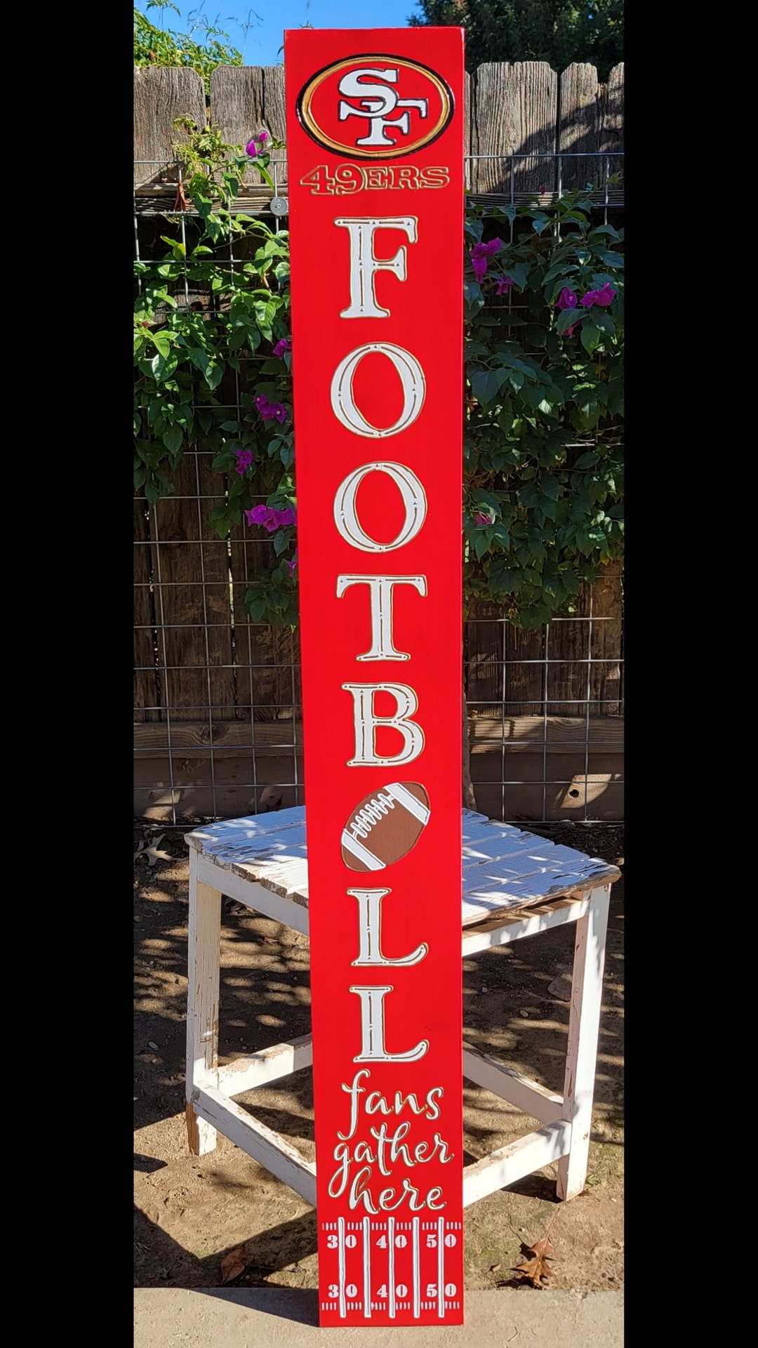San Francisco 49ers Football Fans Gather Here Porch Sign / - Etsy